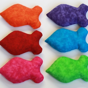 Rainbow Goldfish Shaped Bean Bags: (set of 6) Sensory Game Toy ...