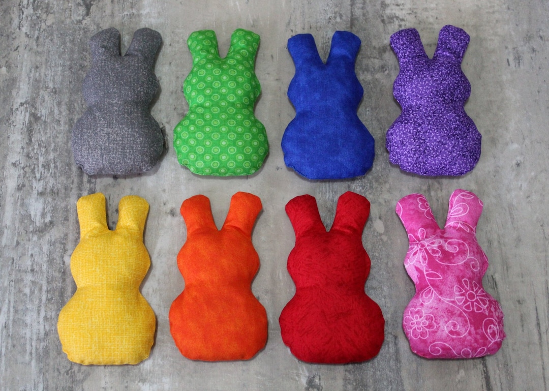 Rainbow Bunny Bean Bags: Easter Peep Shape Toy Gift (set of 8) - Etsy