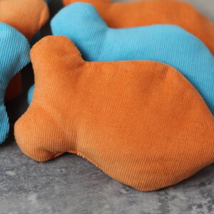 Orange & Turquoise Goldfish Shaped Bean Bags, Child's Fish Toy for ...