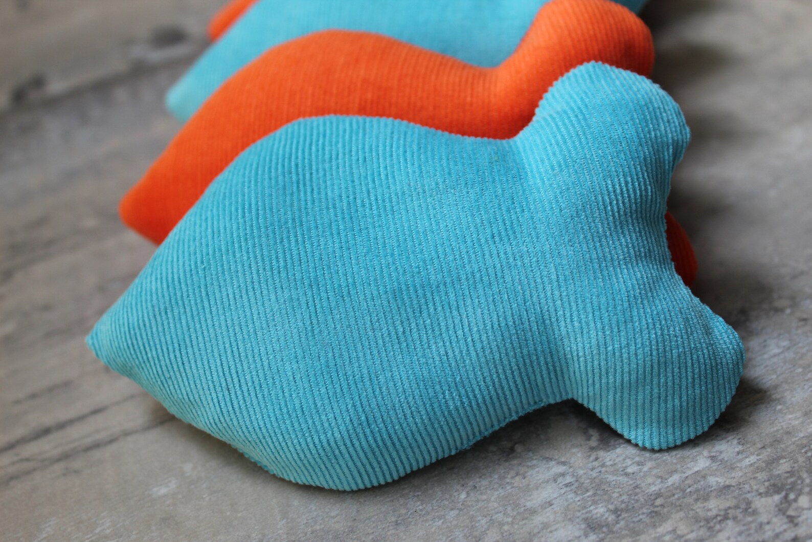 Orange & Turquoise Goldfish Shaped Bean Bags Child's Fish - Etsy