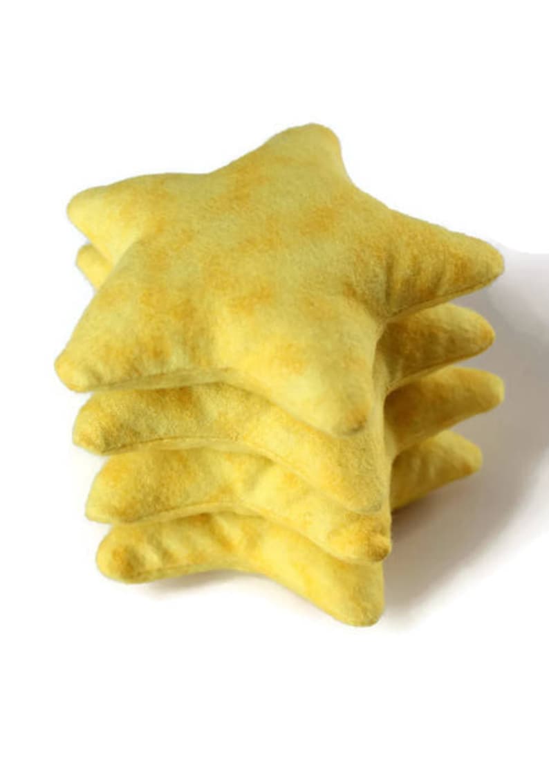 Large Yellow Star Shaped Bean Bags Set of 4 Bright Yellow - Etsy