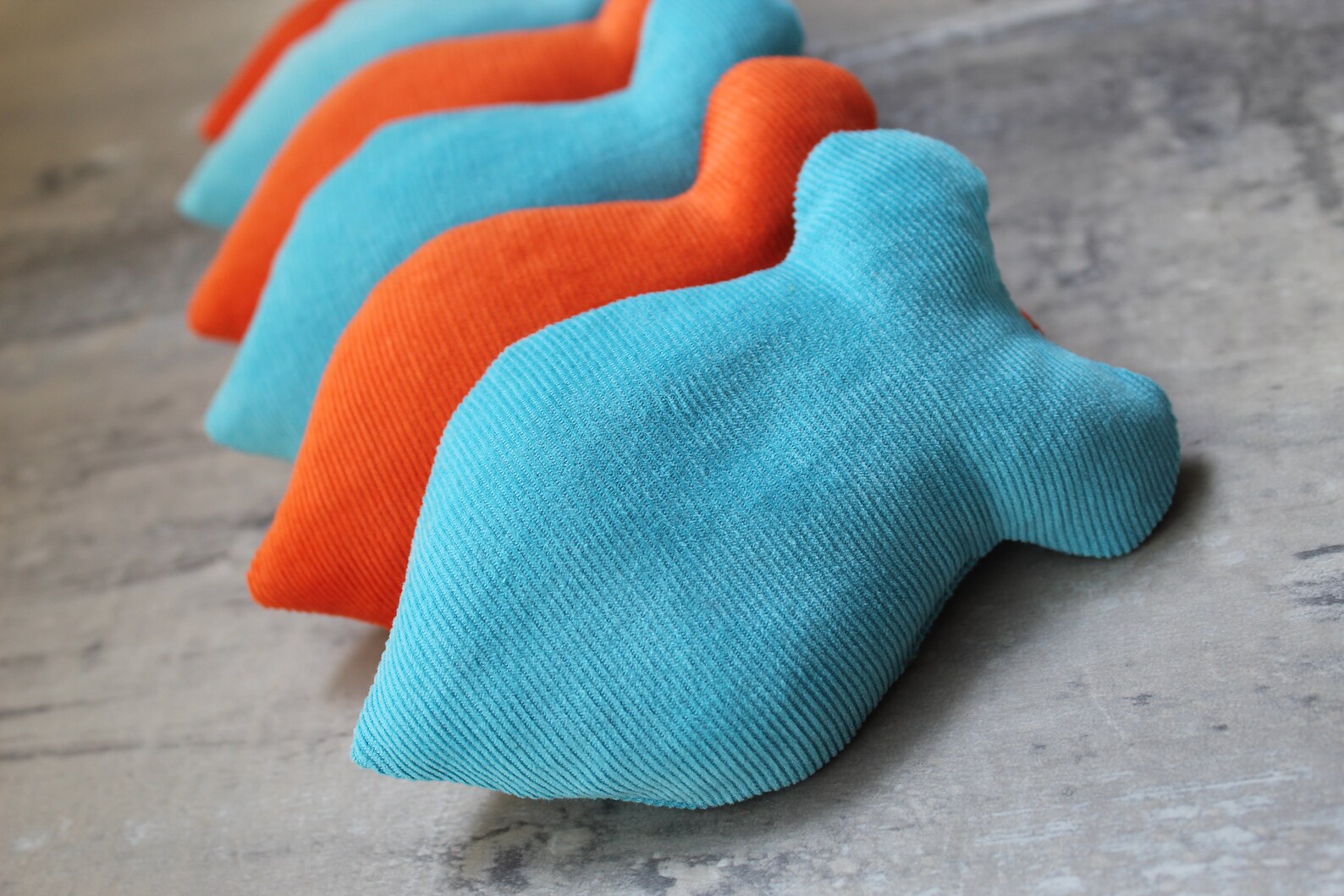 Orange & Turquoise Goldfish Shaped Bean Bags Child's Fish - Etsy
