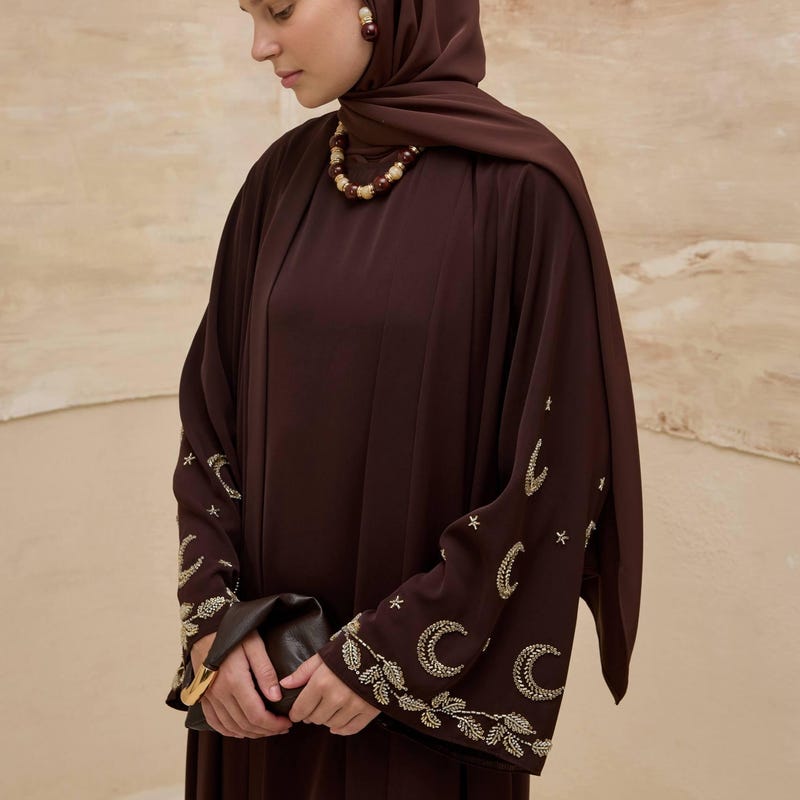 Luxury Brown Abaya - Etsy