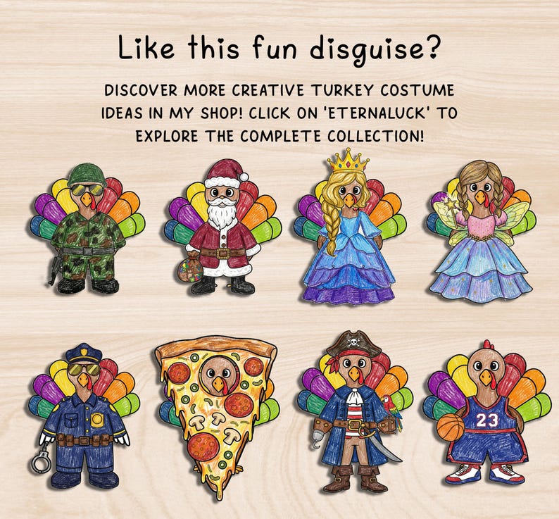 Turkey Disguise Craft – Thanksgiving Printable Activity (instant ...