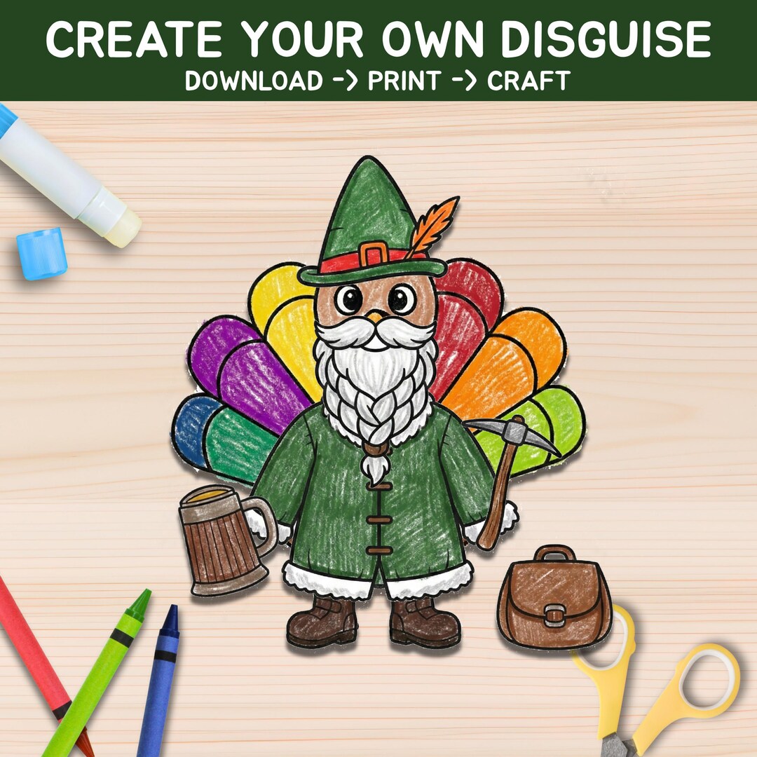 Disguise a Turkey - Dwarf Disguise, Thanksgiving Craft, School Craft ...