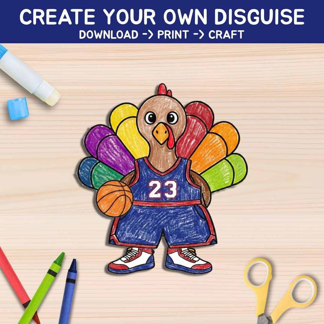 Disguise a Turkey - Basketball Disguise, Thanksgiving Craft, School ...