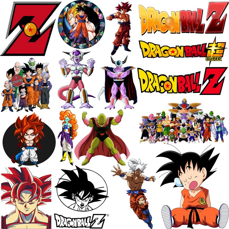 Dragon Ball Z PNG Clipart Bundle | Goku Vegeta Super Saiyan PNG | Anime ...
