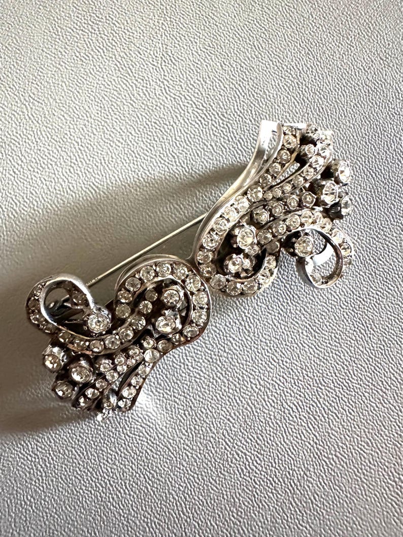 Art Deco Sterling Paste Dress Clips/ Brooch - Etsy UK
