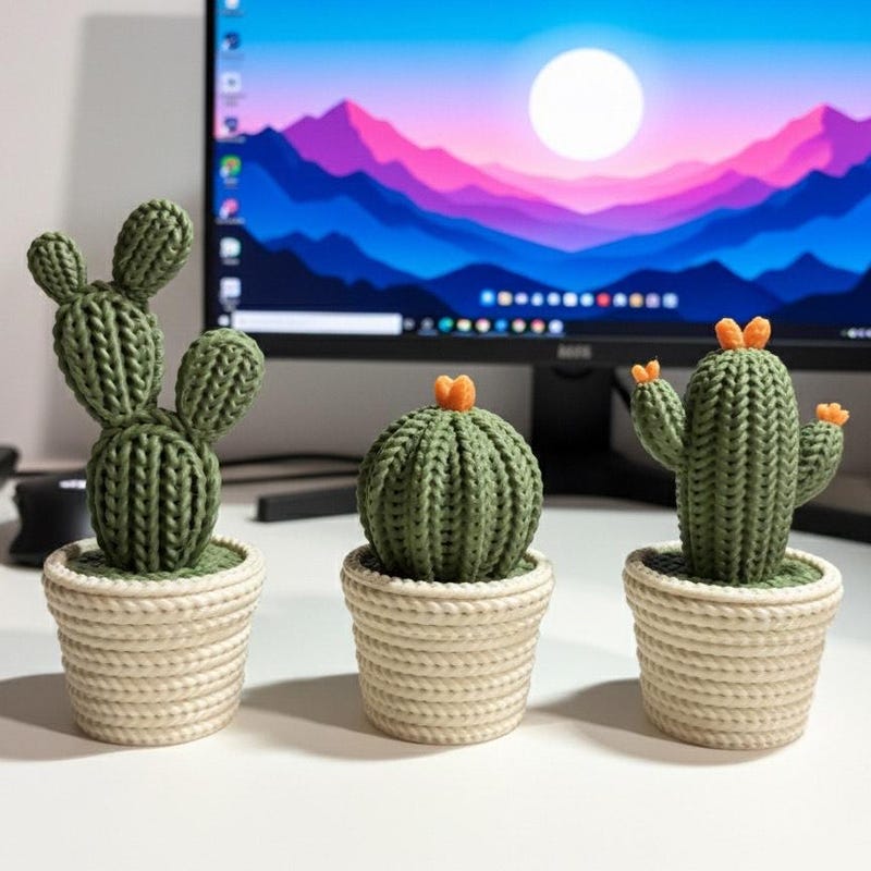 Cactus Decor 3d - Etsy
