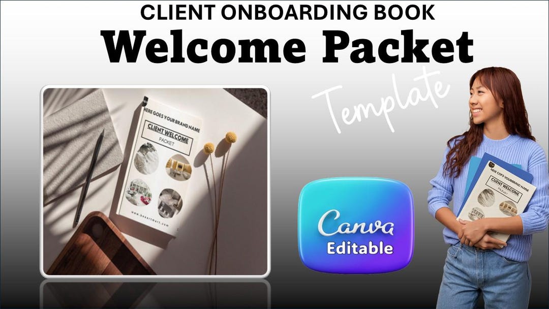 Interior Design Welcome Guide, Welcome Packet, Canva Template, Client ...