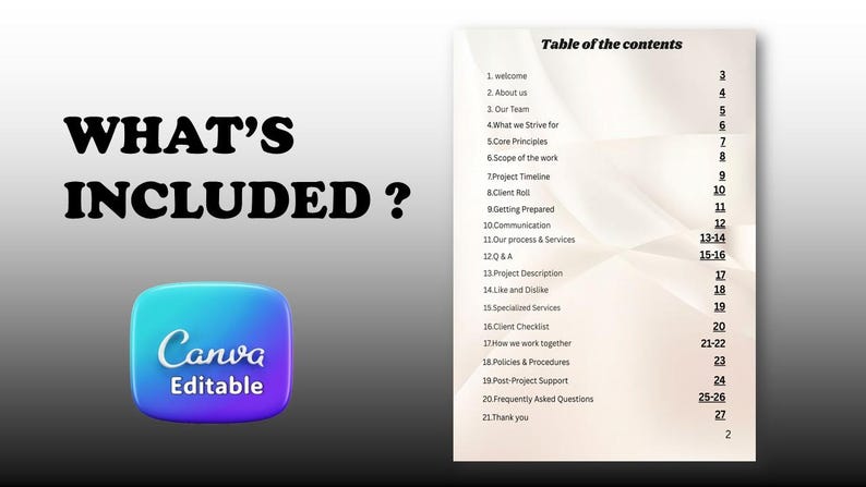 Interior Design Welcome Guide, Welcome Packet, Canva Template, Client ...