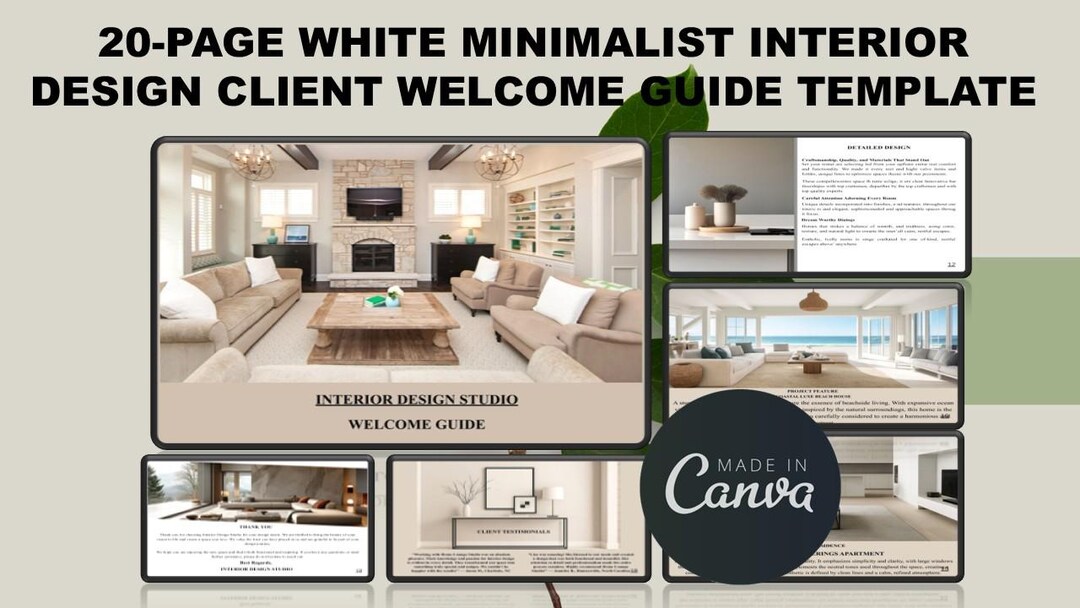 Minimalist Interior Design Client Welcome Packet Template (canva ...
