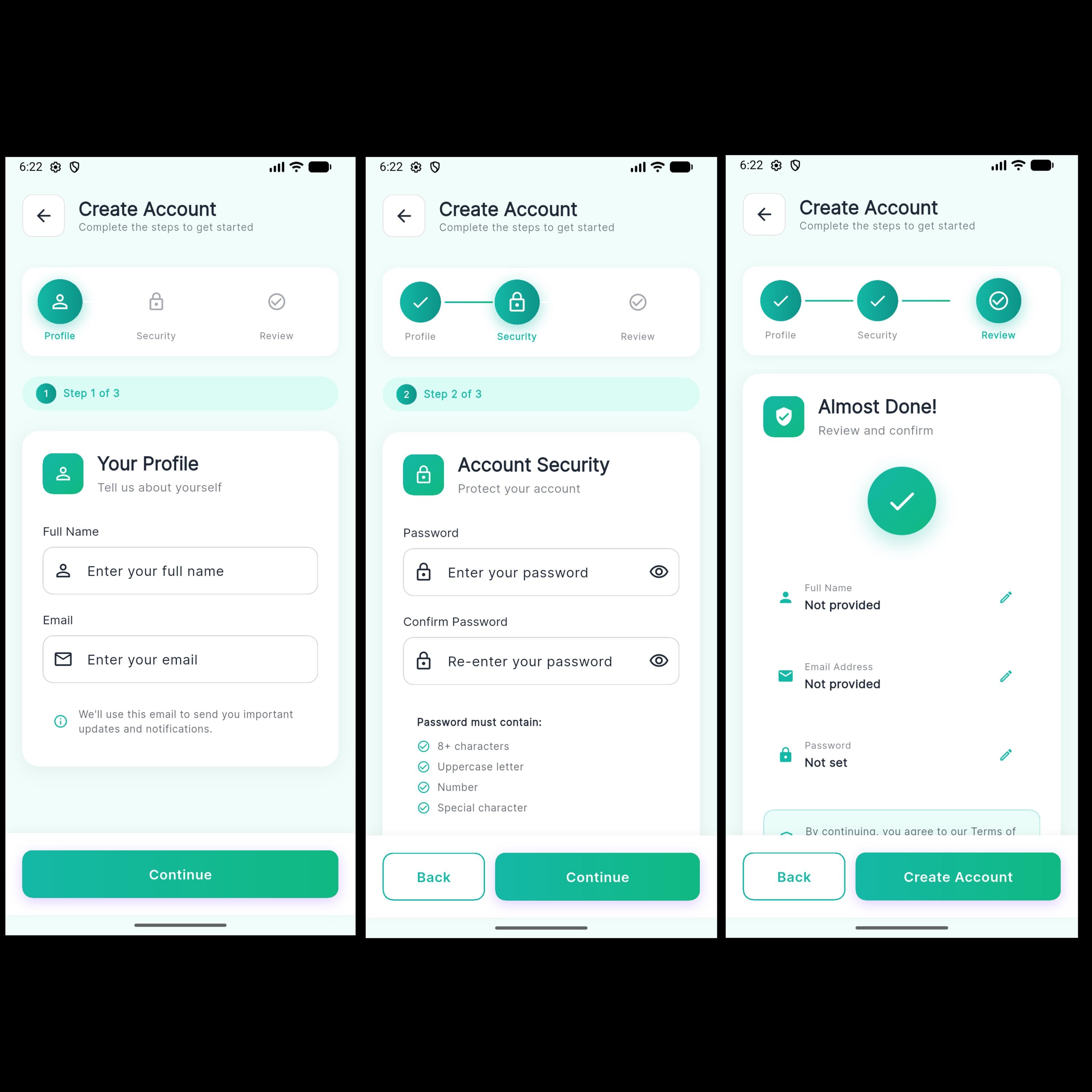 Flutter Signup UI Kit - 20 Premium Screens, Authentication Forms ...