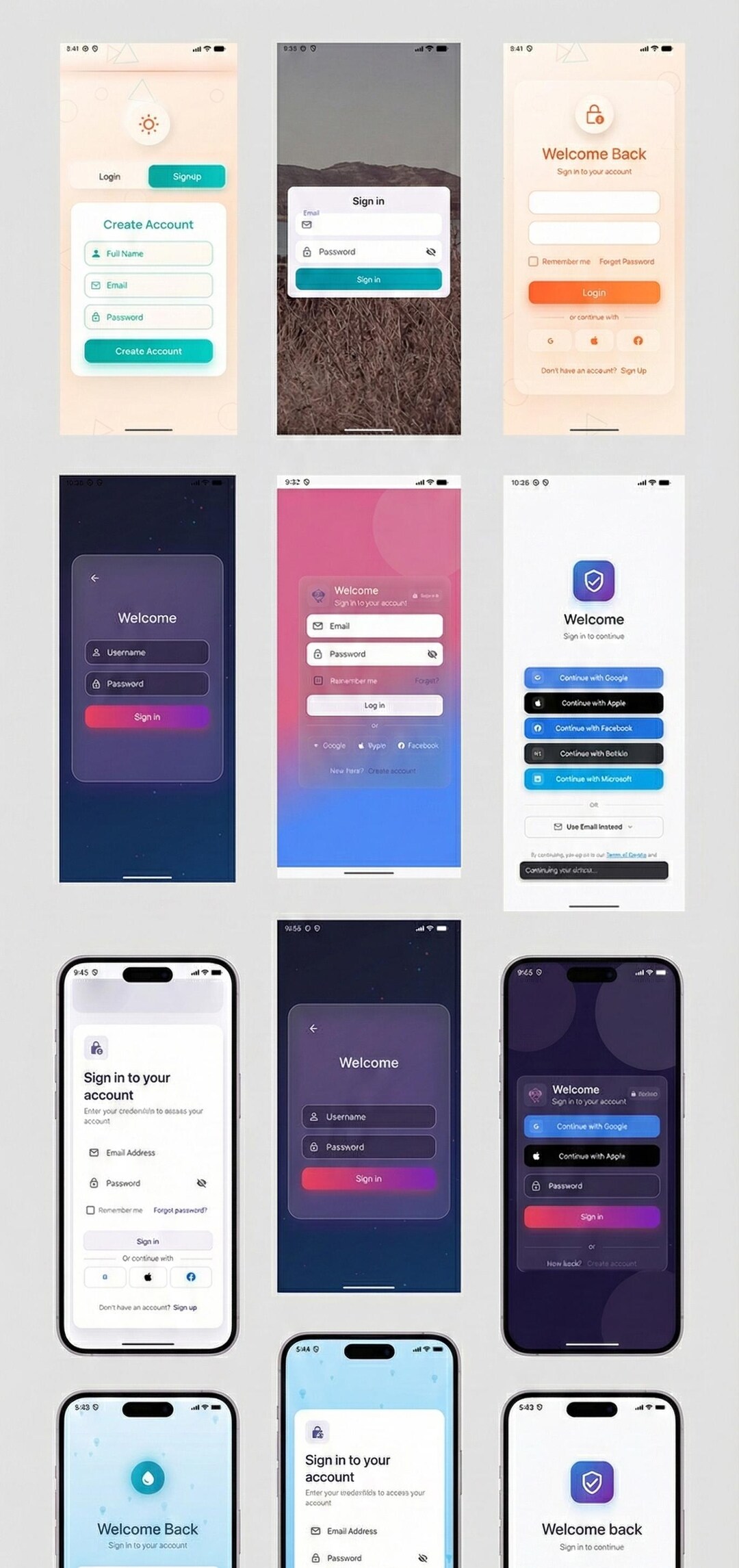Flutter Login UI Kit – 20 Modern App Screens (digital Download) - Etsy