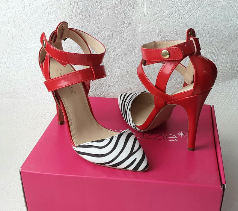Red Patent Shoes, Zebra Print, Vintage Footwear, Dressy Shoes, Vintage ...