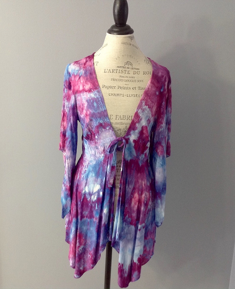 Ice Dyed Kimono Hand Dyed Boho Chic Bohemian Clothing One - Etsy
