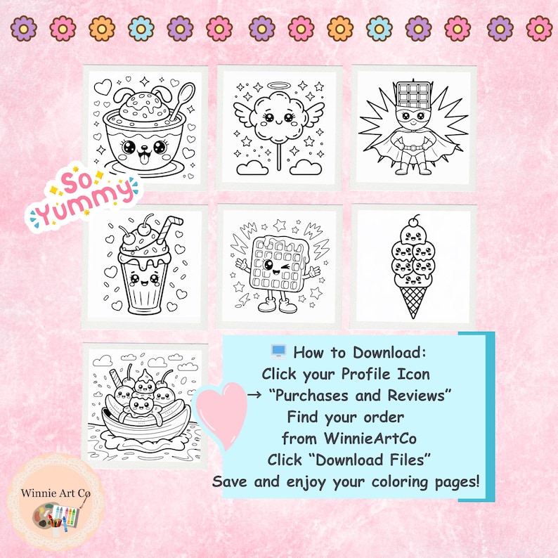 Kawaii Dessert Coloring Pages PDF – Cute Printable Sweets Activity for ...