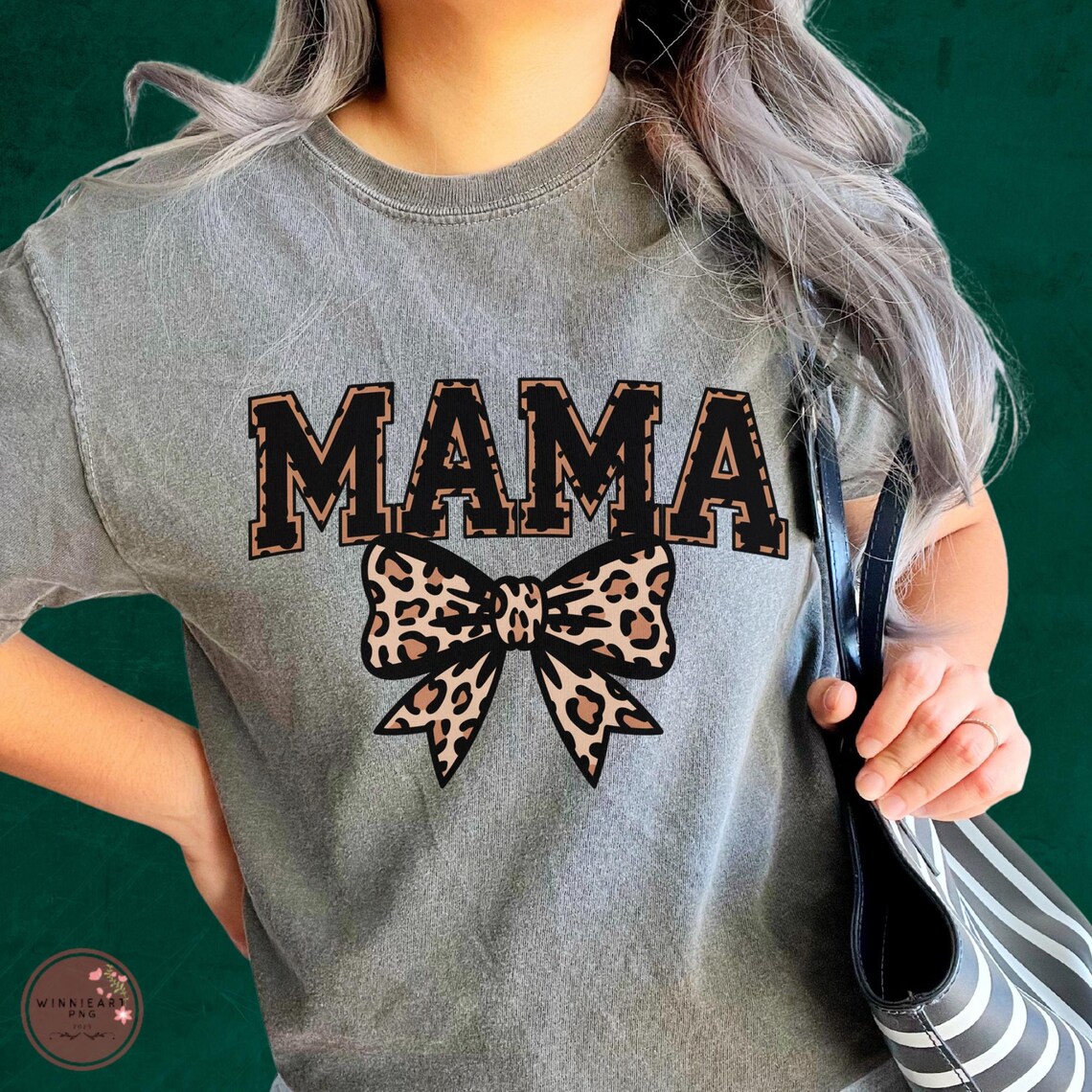 Mama Leopard Bow PNG, Mom Life Design (digital Download) - Etsy