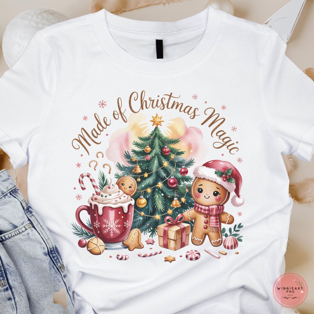 Christmas Magic PNG, Gingerbread Girl, Holiday Sublimation (digital ...