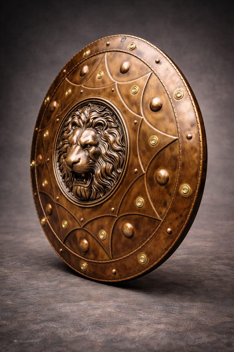 Bronze Lion Head Shield | Medieval Viking Roman Wall Decor - Etsy Canada