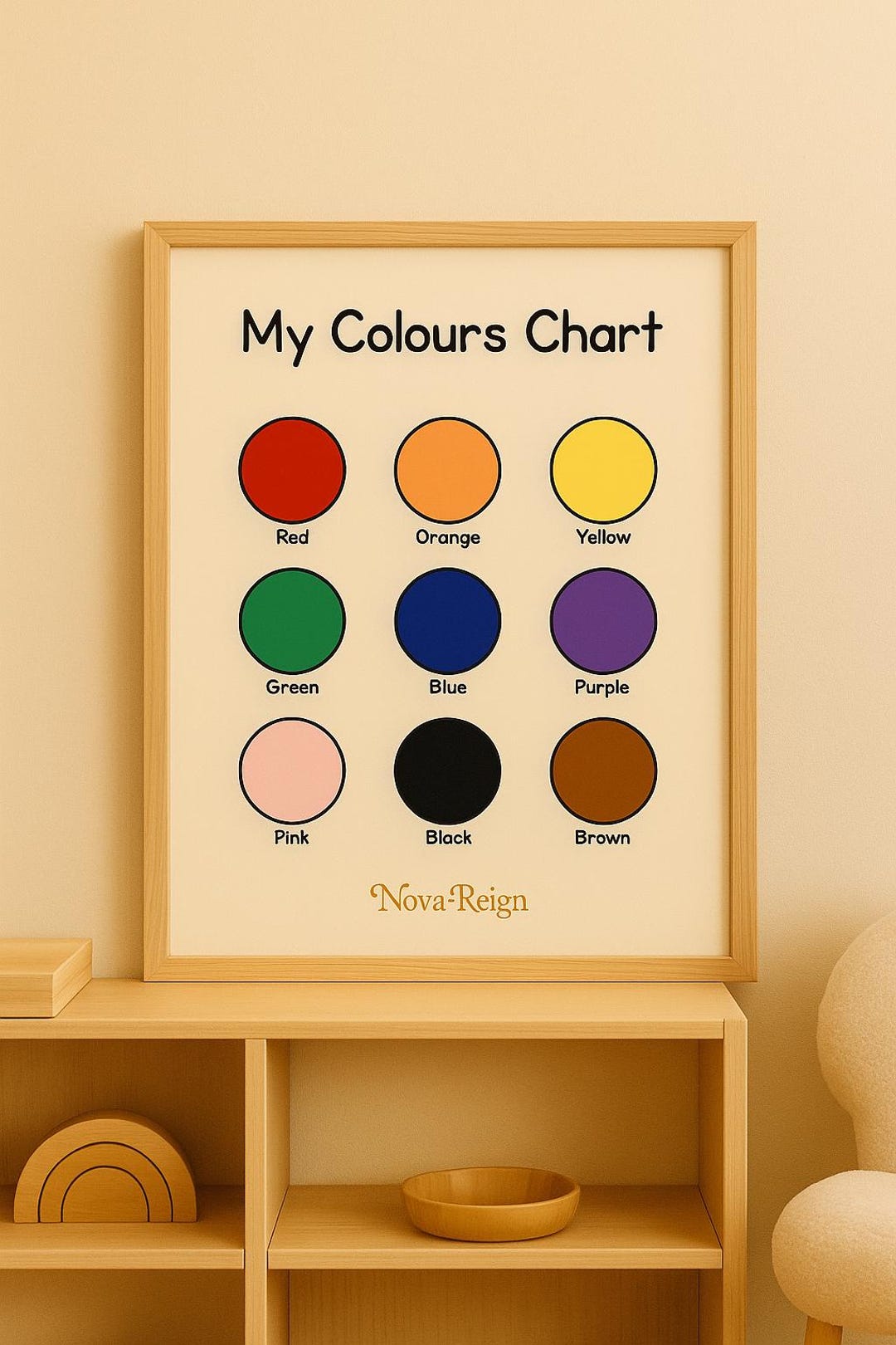 My Colours Chart (ages 3-7) - Physical Print - Etsy