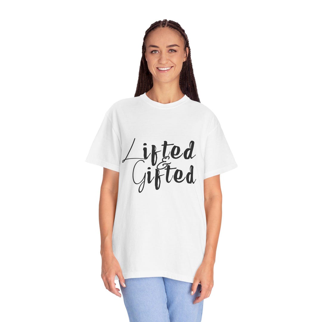 Lifted & Gifted T-shirt | Script Typography Inspirational Tees - Etsy
