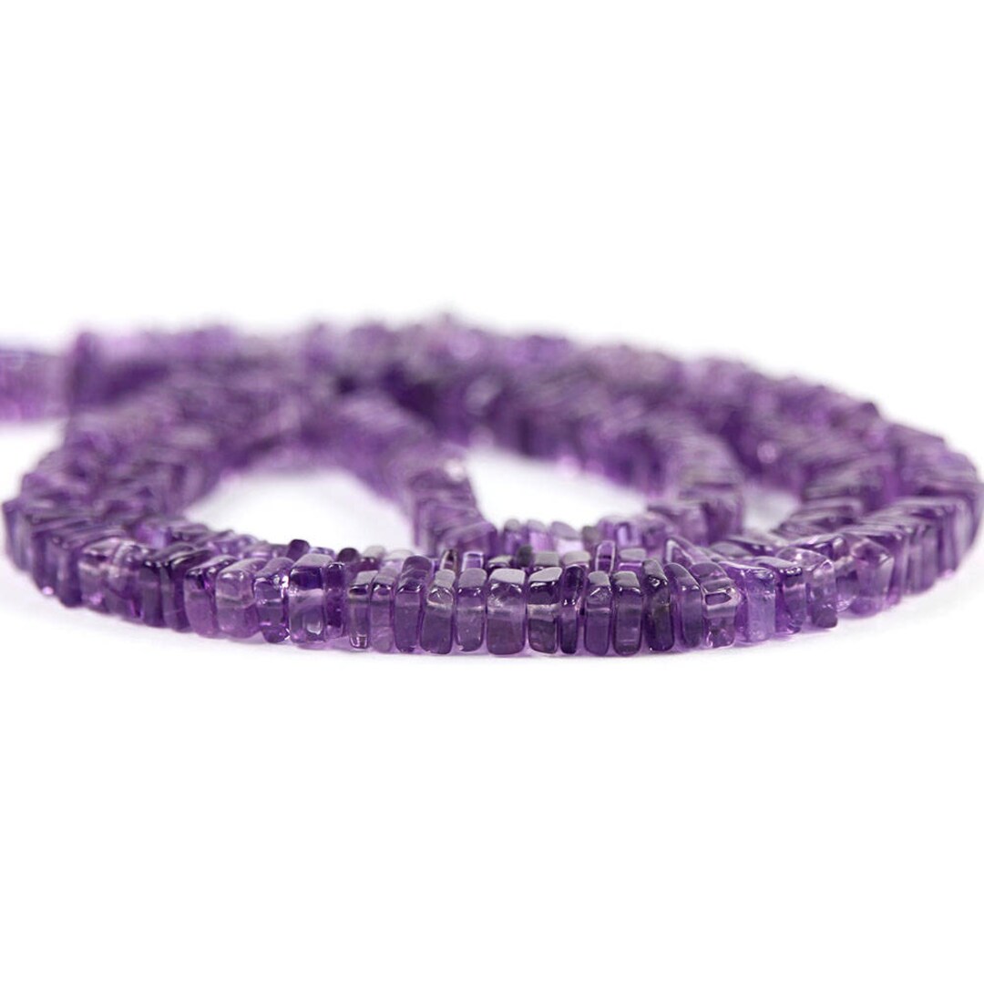Amethyst Smooth Square Heshi Beads 1 Inch Strand Royal Purple - Etsy