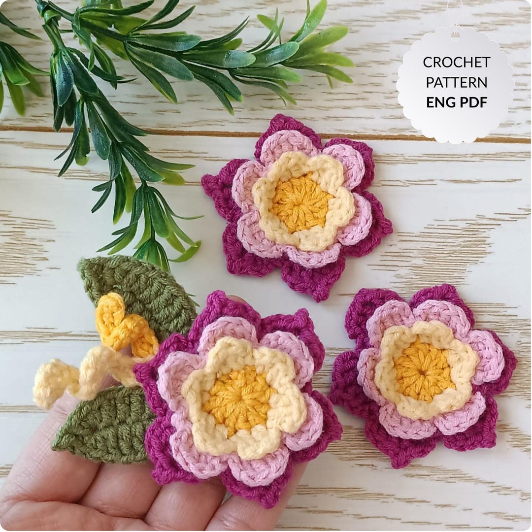 Handmade Crochet Flower Brooch Pattern – Digital PDF- Instant Download ...