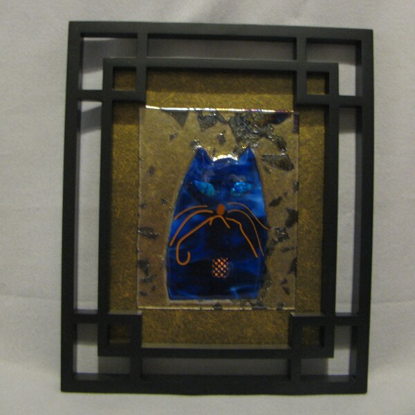 Fused Glass Cat Sculpture - Etsy
