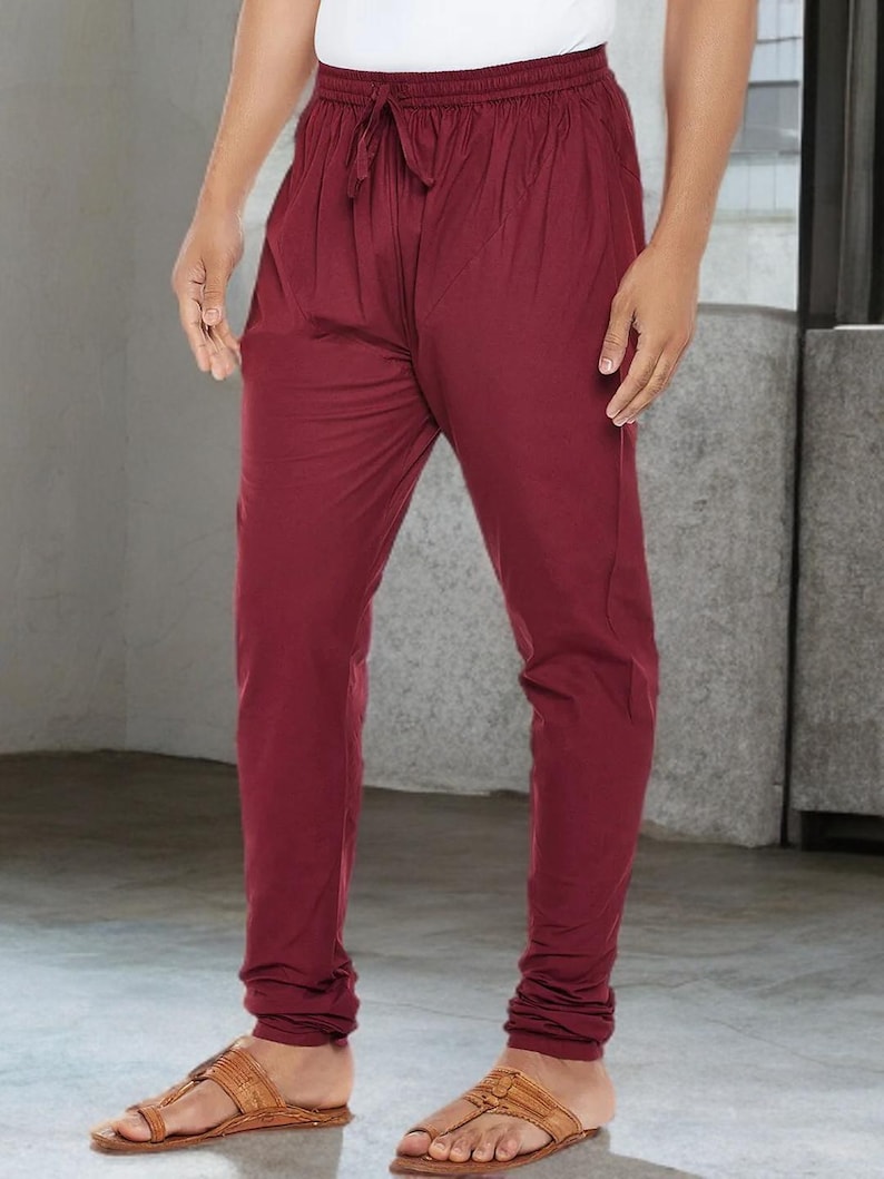 Mens Cotton Churidar Traditional Indian Bottom Wear - Etsy