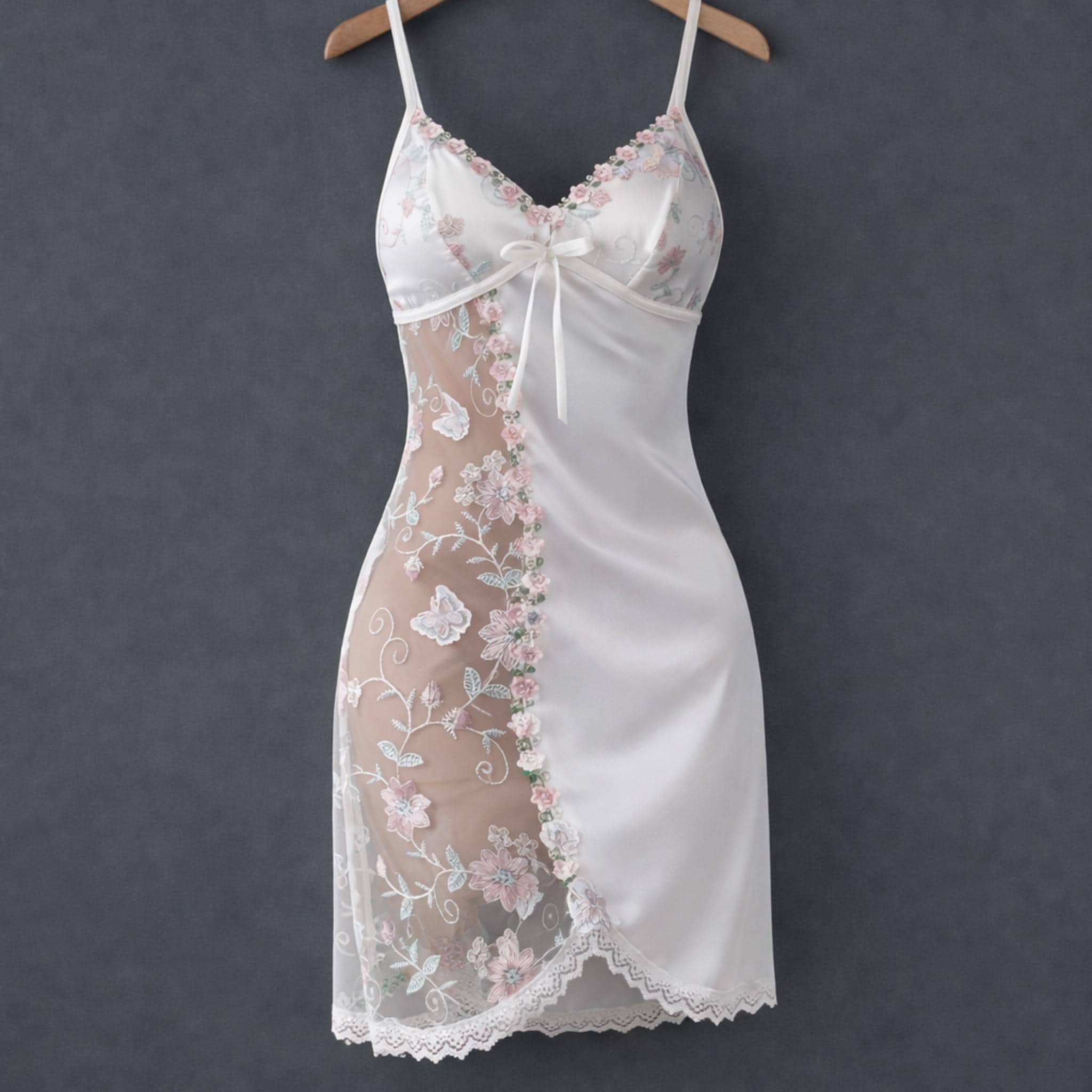 Sheer Lace Babydoll Lingerie | Floral Mesh Nightdress Women, Backless ...