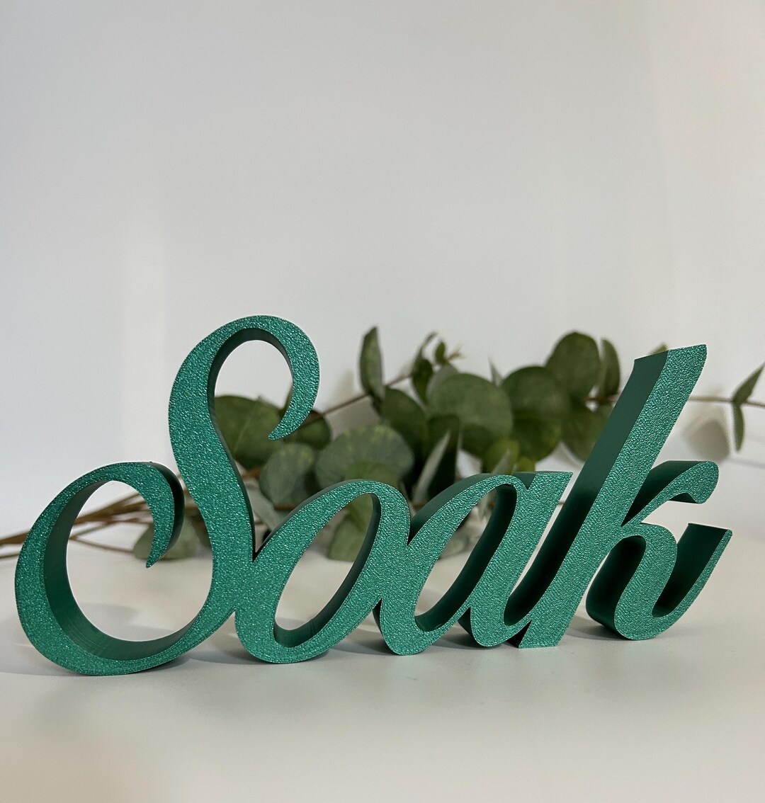Soak Word Bathroom Ornament Home Decor Freestanding Letters Sign Any ...