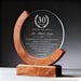 30 Years of Dedicated Service Award, Personalized Employee Crystal ...
