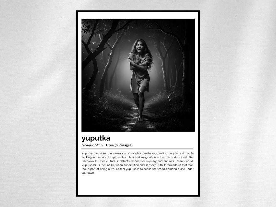 Yuputka Definition Print – Ulwa Word Art – Black and White Minimalist ...
