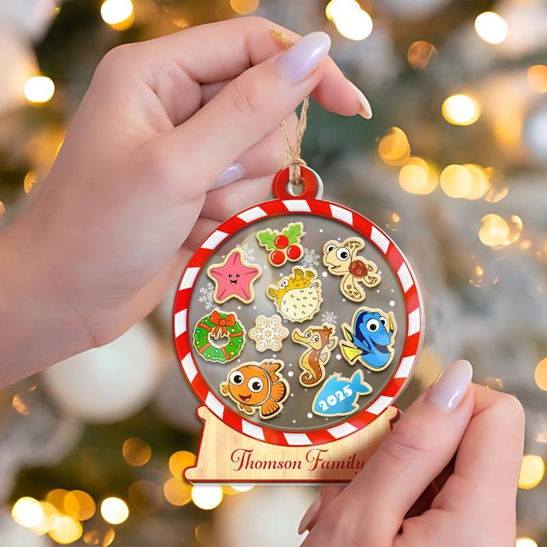 Personalized Finding Nemo Shaker Ornament, Custom Nemo in Plastic Bag ...