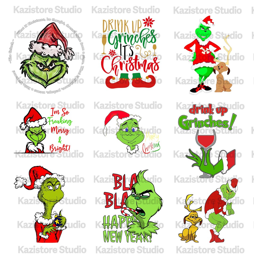Christmas Grinch Bundle Png, Merry Christmas Png, Christmas Png, the ...