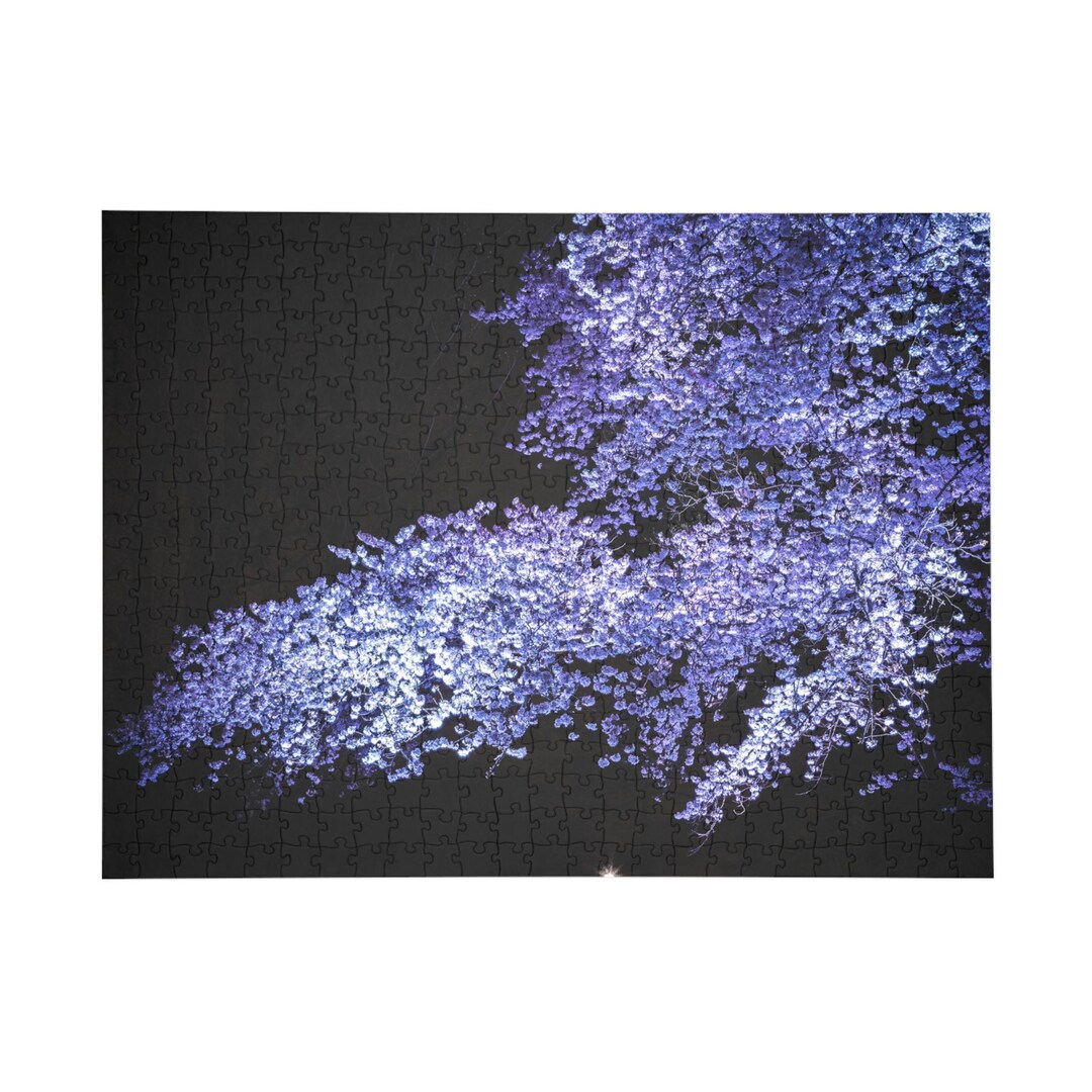 Japanese Night Sakura Puzzle – Serene Cherry Blossom Jigsaw - Etsy