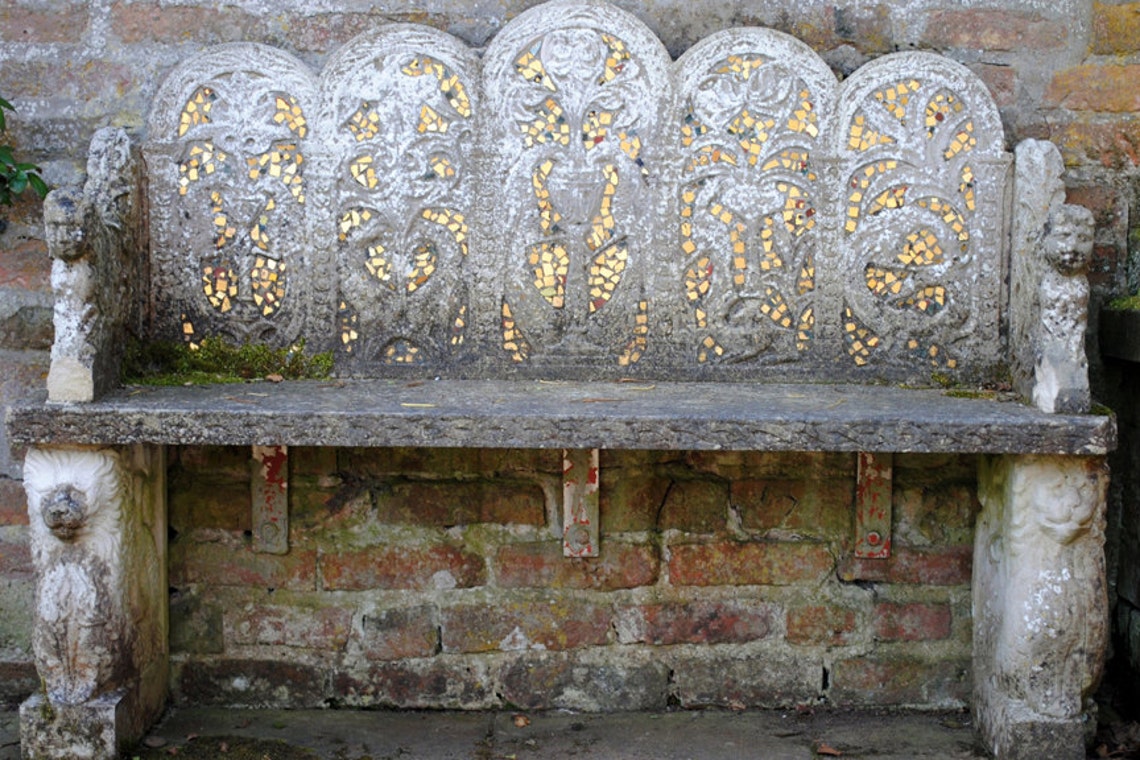 Old Grey Stone Bench, Fine Art Photography Print, England, Romantic ...