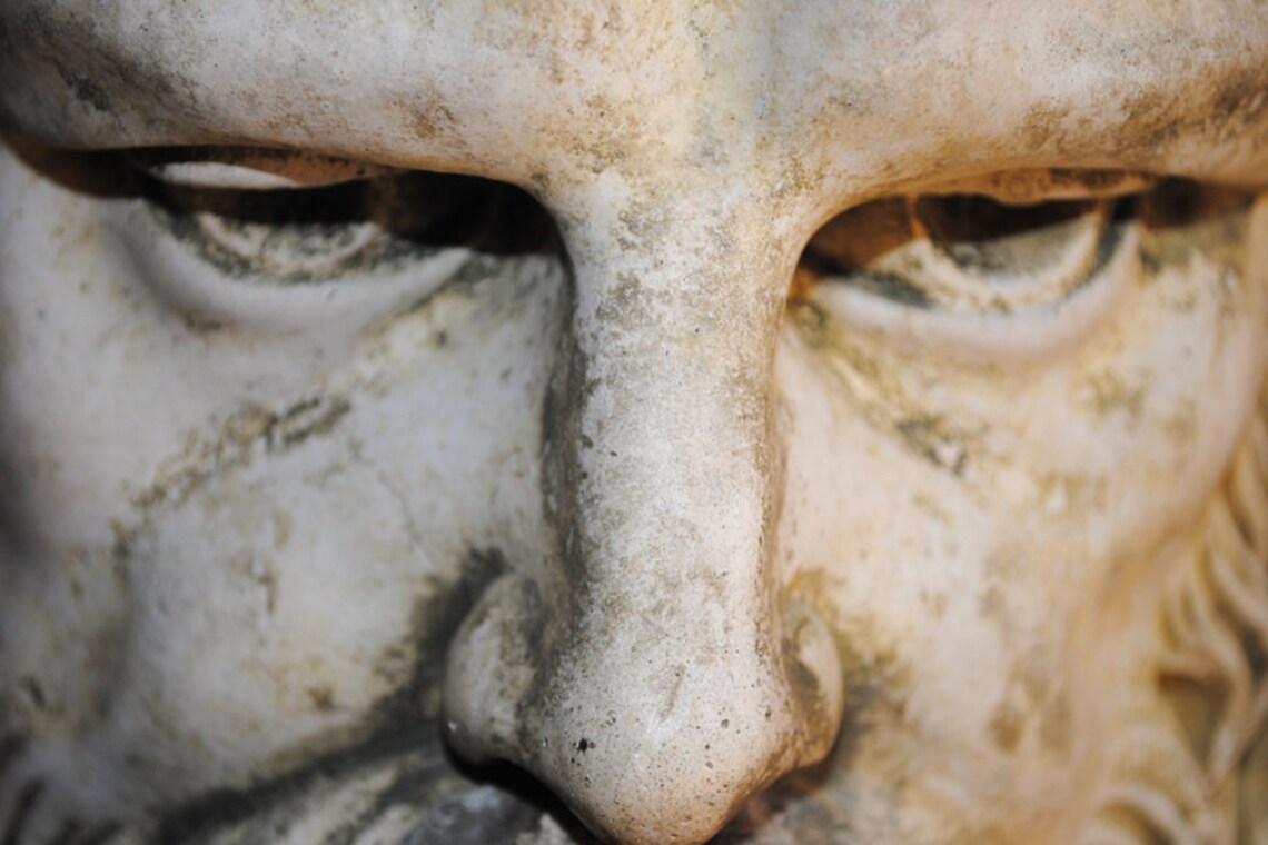 Stone Face - Eyes of A Statue, Stone Statue, Fine Art Photography Print ...