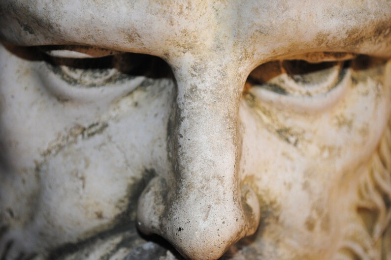 Stone Face - Eyes of A Statue, Stone Statue, Fine Art Photography Print ...