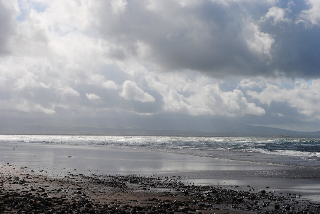 Silver Sky, Beach, Sea, Clouds, Fine Art Photography Print, Silver ...