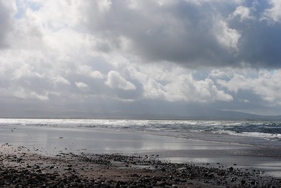 Silver Sky, Beach, Sea, Clouds, Fine Art Photography Print, Silver ...