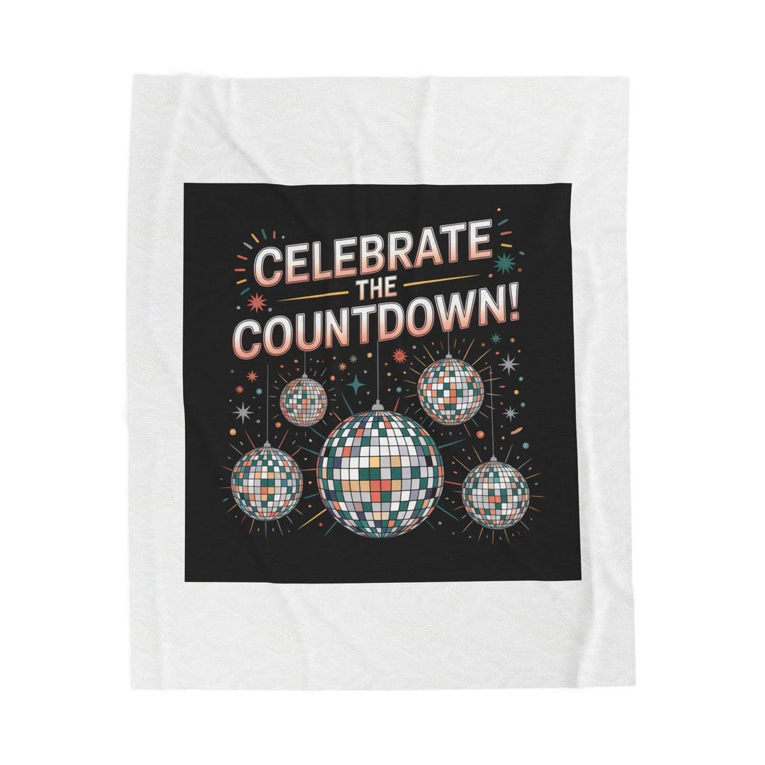 Celebrate the Countdown Disco Balls Blanket | New Year Party Decor - Etsy