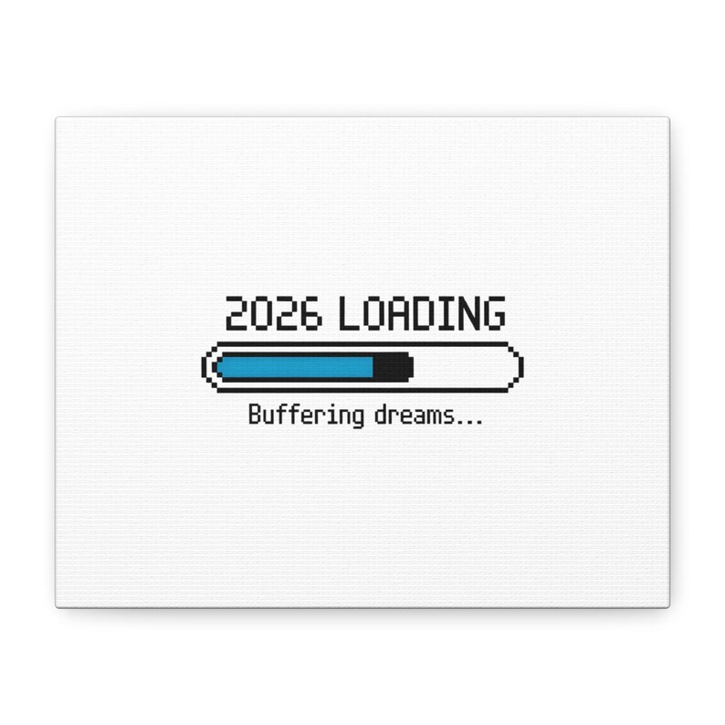 2026 Loading Pixel Progress Bar Canvas | Matte Stretched Wall Art - Etsy