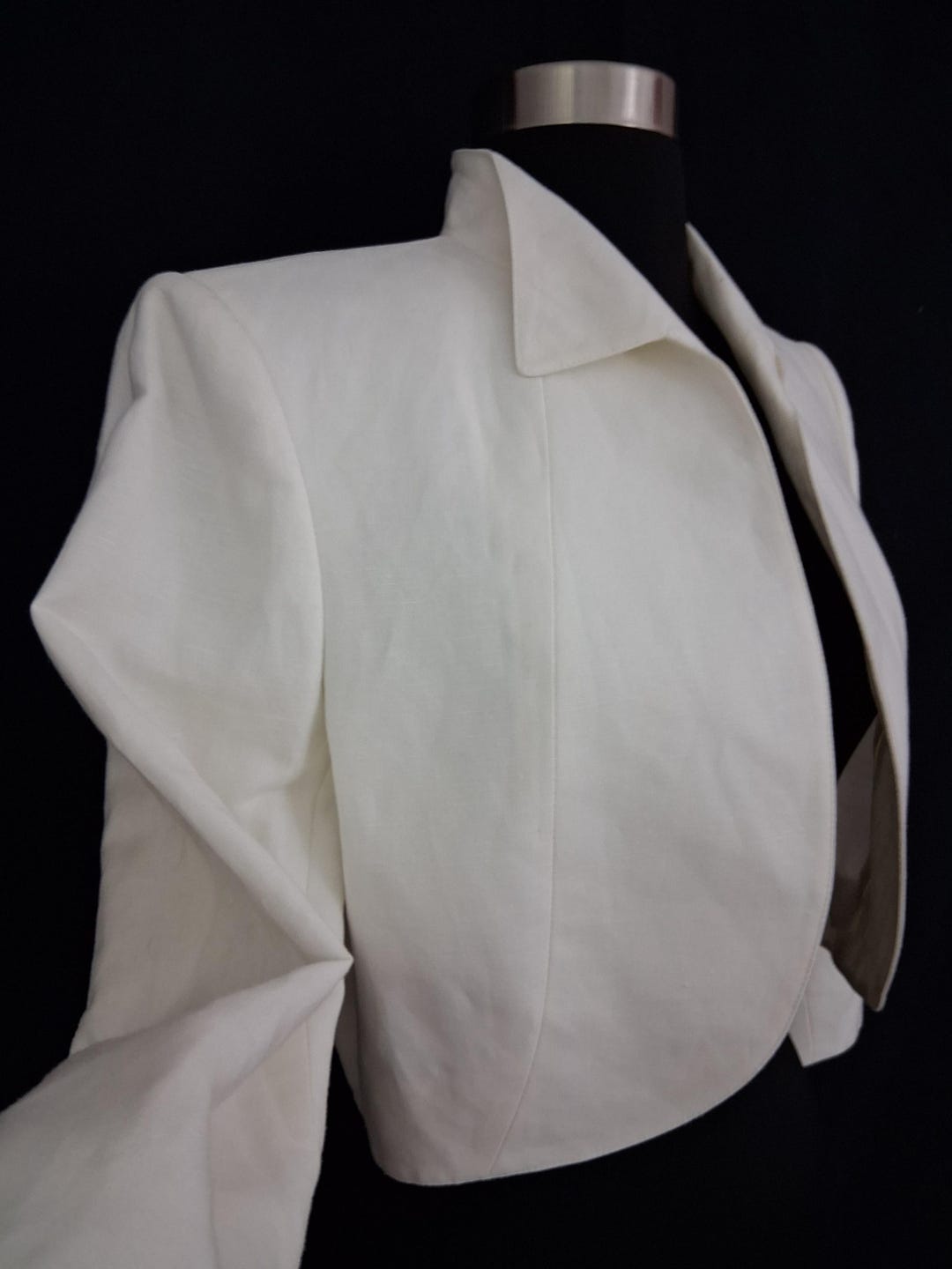 Crisp White Cropped Bolero Jacket - Etsy