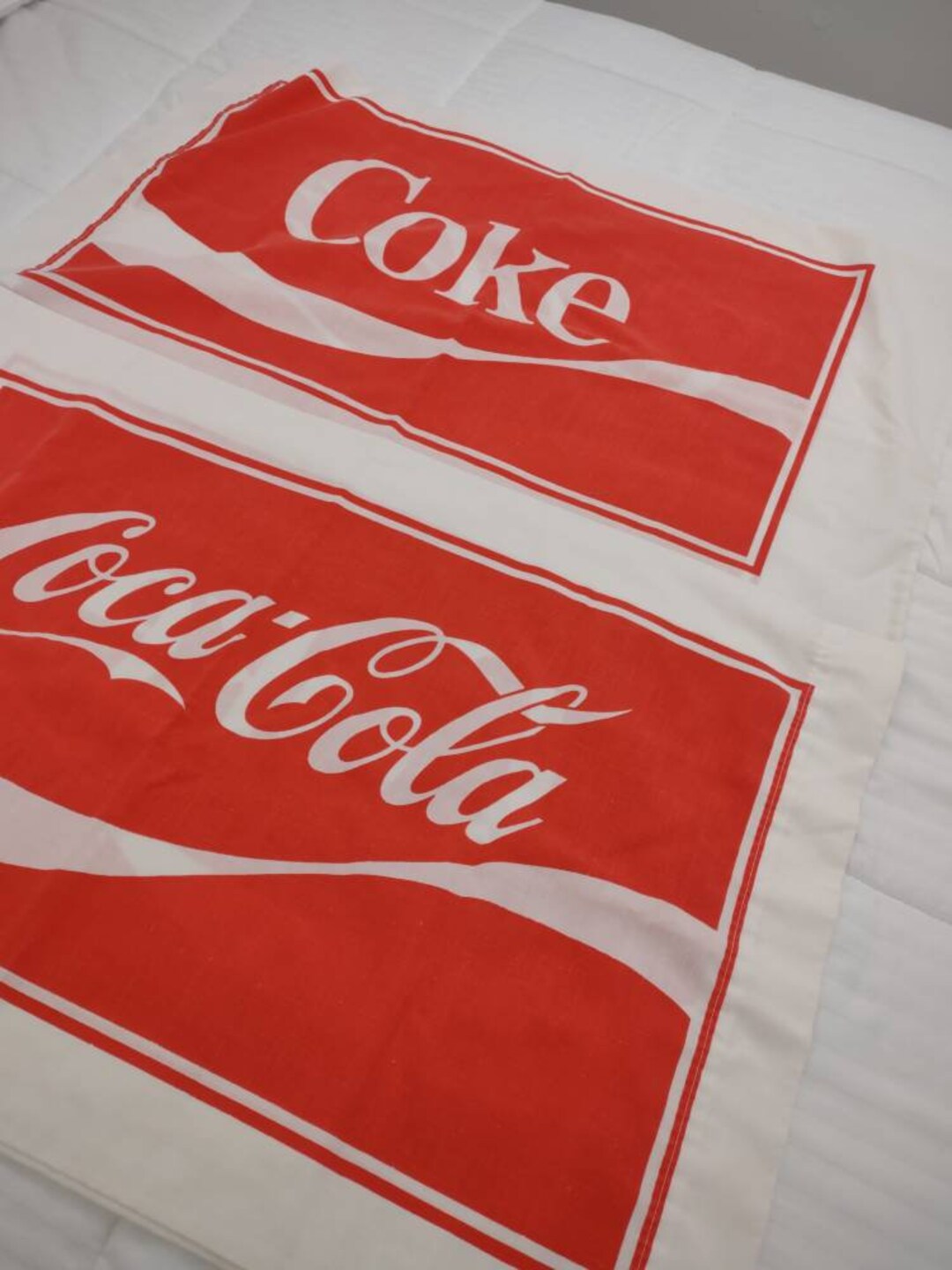 Vintage Coca Cola Sheets Set Twin With Two Cases - Etsy