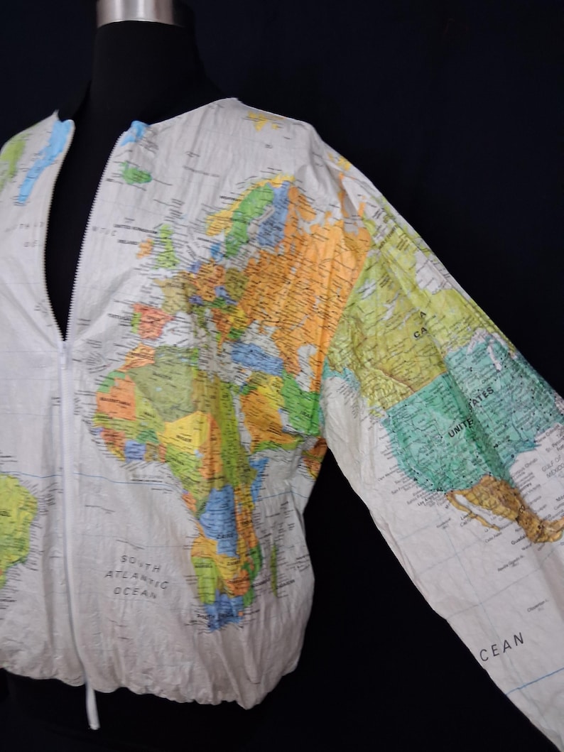World Map Paper Jacket - Etsy
