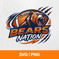 Go Bears SVG, Go Bears Png, Go Bears Cheetah, Bears Mascot SVG, Cheetah ...