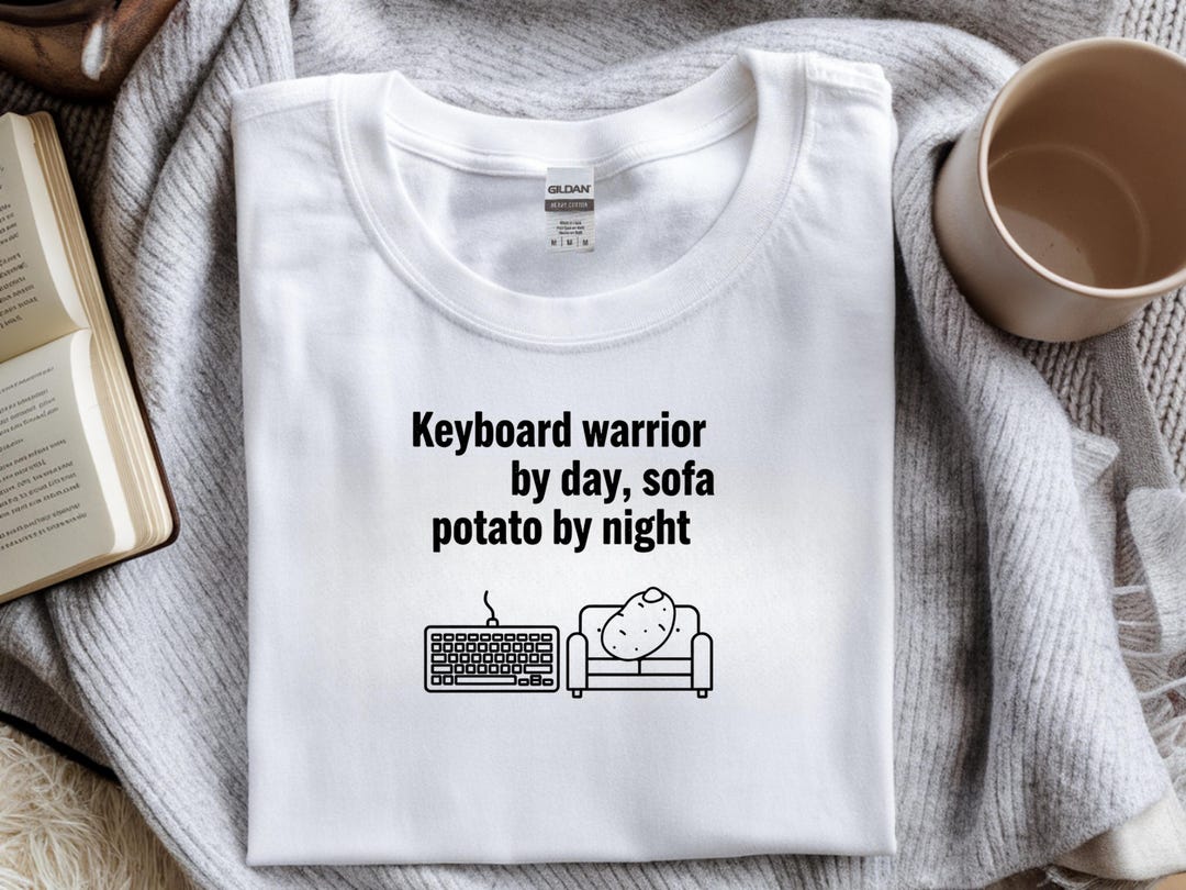 Keyboard Warrior by Day Sofa Potato by Night Shirt | Funny Work From ...