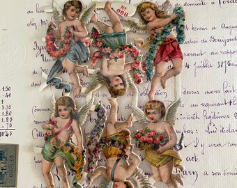 Antique Scrap Angels - Etsy